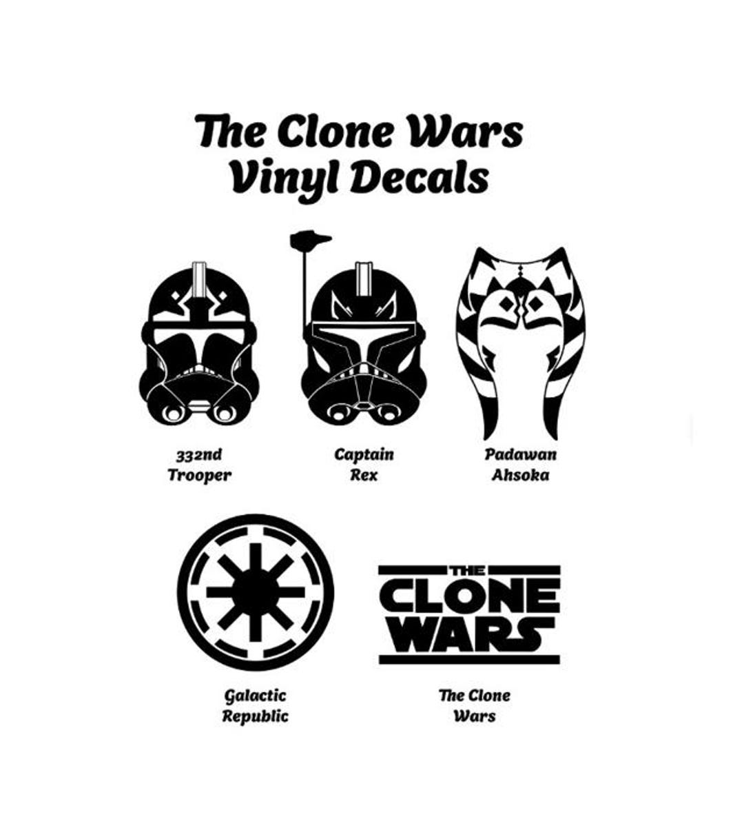 Star Wars the Clone Wars Vinyl Decals | High Quality Permanent Vinyl ...