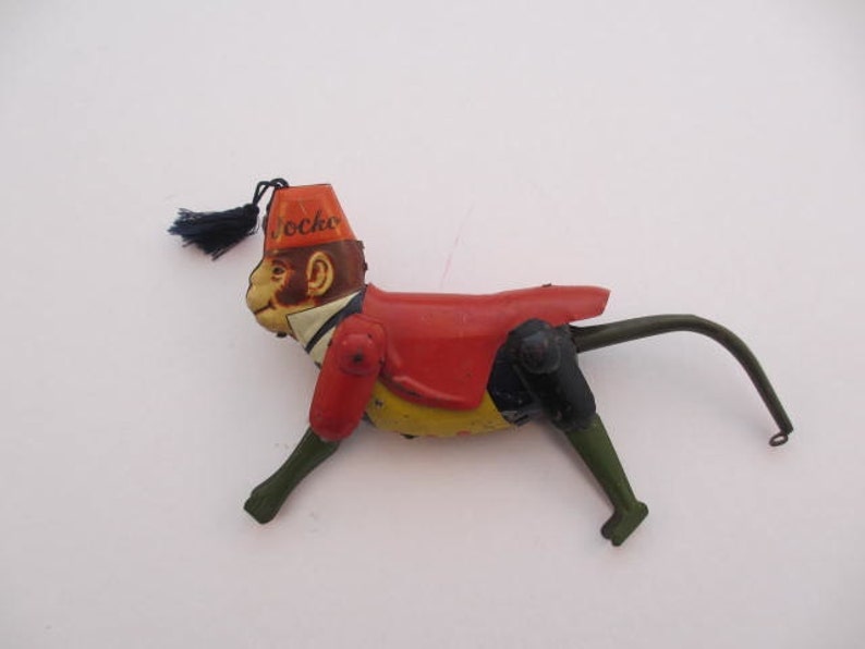 Vintage MAR Line Toys Metal Jocko Monkey Tin Toy Collectible Made in ...
