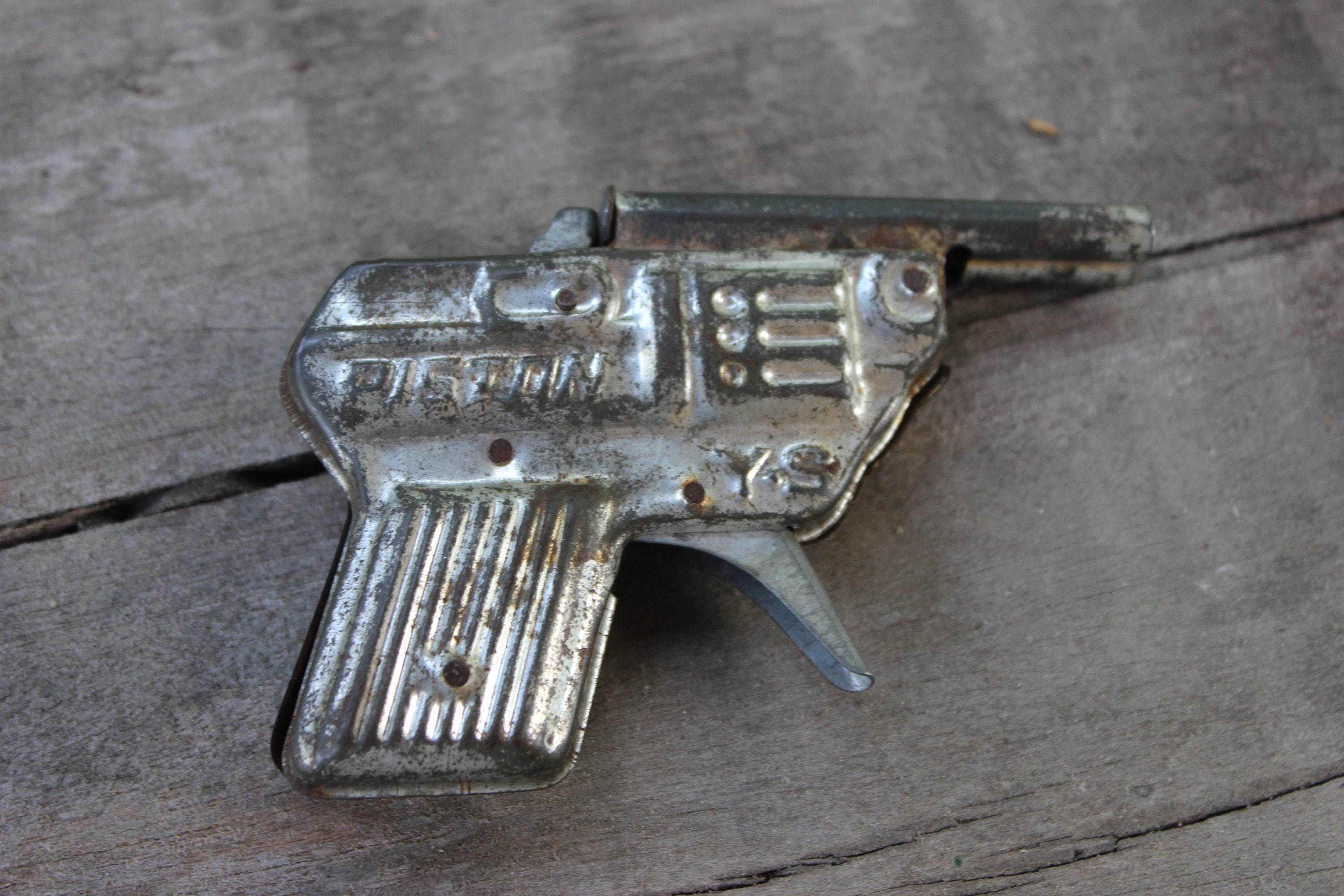 Vintage Piston Cap Gun Tin Toy Gun Mini Y.S. Kid's Play Gun Children's ...