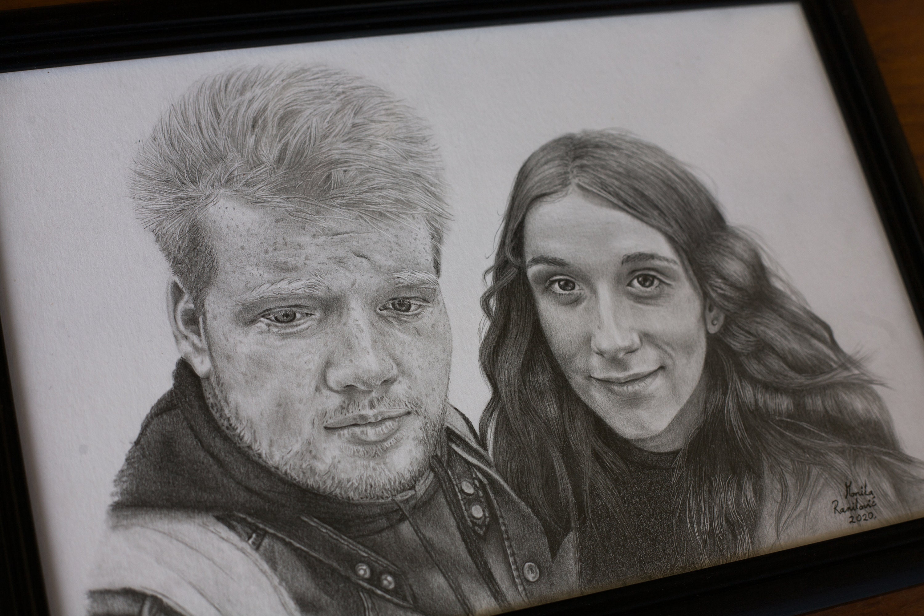 Custom Portrait Drawing From a Photo, Personalized Pencil Drawing ...