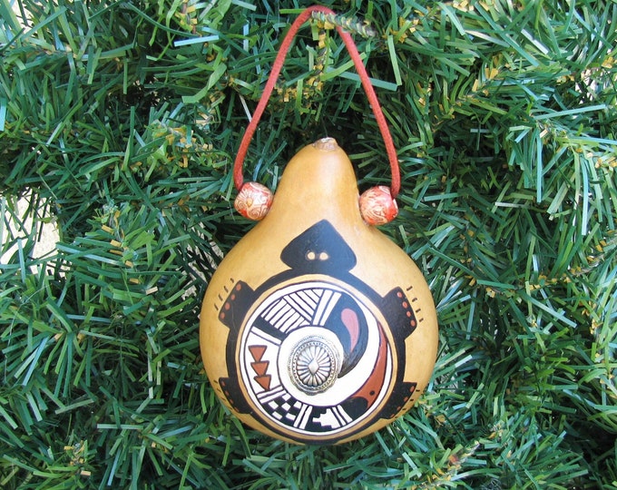 Turtle Tortoise Lizard Gecko Gourd Christmas Ornament Hand Painted ...