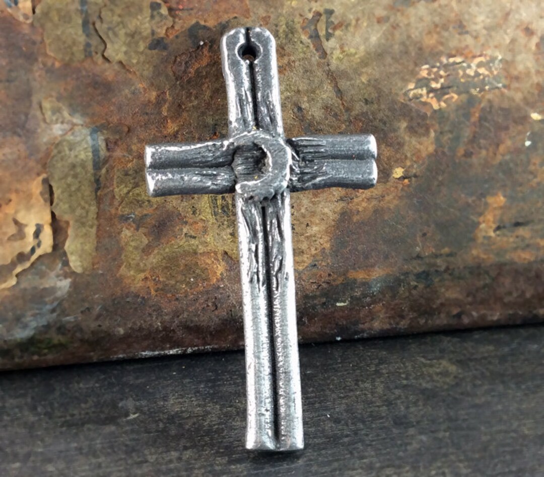 Handcrafted Cross and Crescent Moon Pendant for Necklaces, Artisan ...