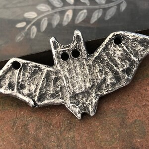 Bat Pendant, Connector, Halloween, 45mm, Handmade Jewelry Making ...
