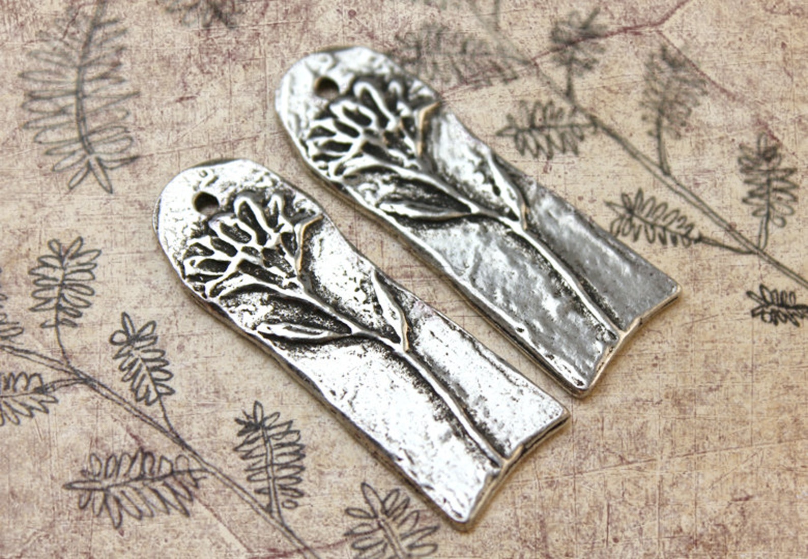 Flower Charms Handmade Handcrafted Jewelry Making Components - Etsy