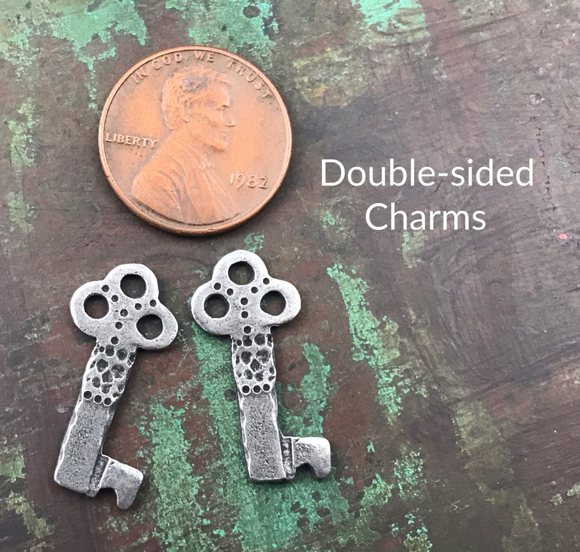 Key Charms Artisan Handcrafted 22mm Handmade Jewelry - Etsy