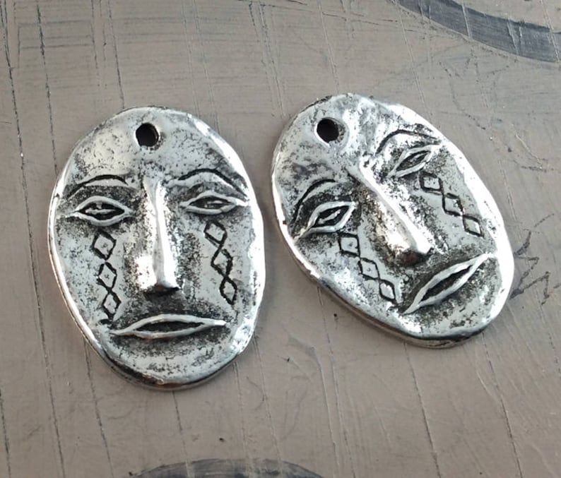 Handcrafted Face Mask Charms Primitive Handcrafted Handmade - Etsy