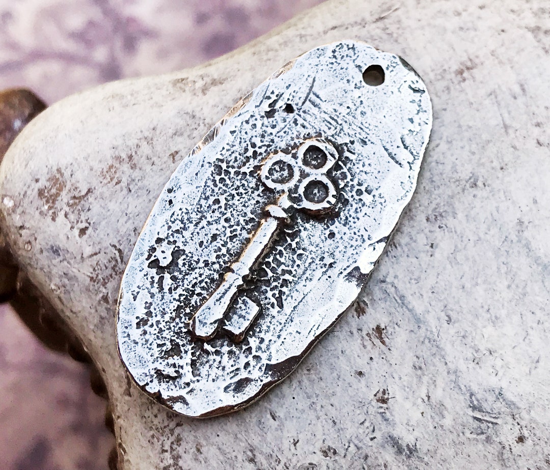 Polished Key Pendant, 37mm, Artisan Handcrafted Jewelry Design ...