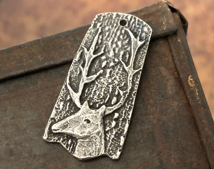 Stag, Deer Pendant Aged, Handcrafted Antiqued, Animal Pendant Crafts ...