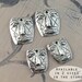 Handcrafted Pewter Face Mask Charms, Handmade Jewelry Making Components ...