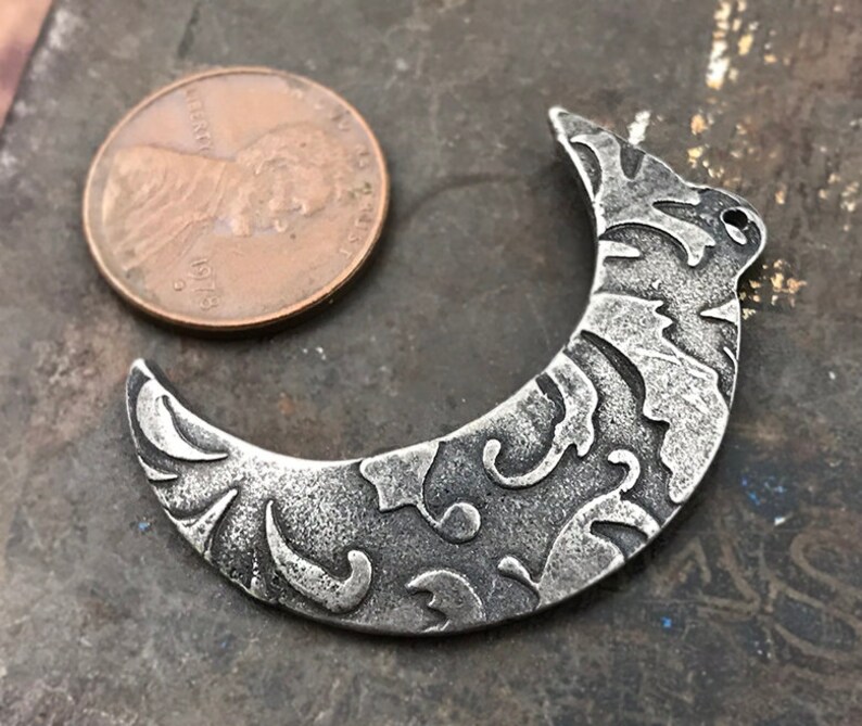 Crescent Moon Pendant Handcrafted Handmade Jewelry Making | Etsy