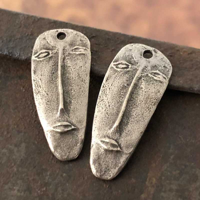 Tribal Mask Earrings - Etsy
