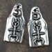 Monad and Moon Charms Alchemy Symbols, Shiny Polished Finish ...