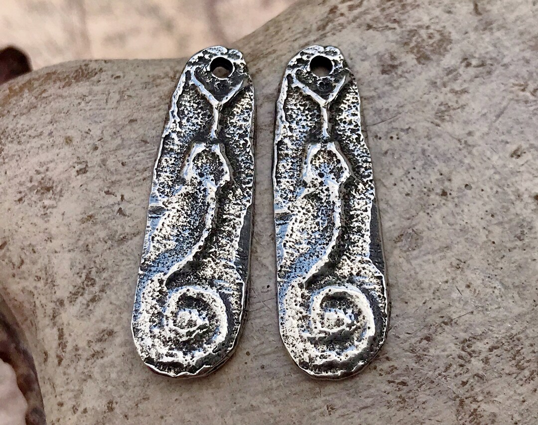 Polished Snake Charms, 30mm, Handmade Artisan Jewelry Making Components ...