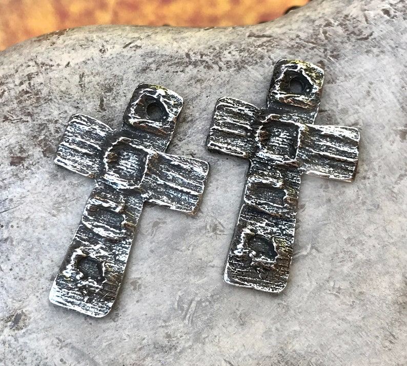 Cross Charms Polished 24mm Tall Handcrafted Artisan Jewelry - Etsy