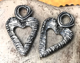 Flower Charms, Handcrafted Jewelry, Earring Charms, Rustic Jewelry ...