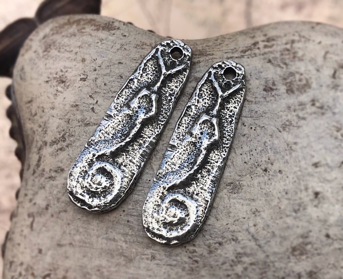 Polished Snake Charms, Handmade Artisan Jewelry Making Components, DIY ...