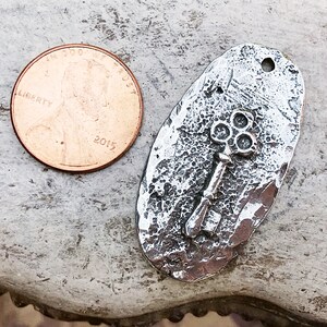 Polished Key Pendant, 37mm, Artisan Handcrafted Jewelry Design ...