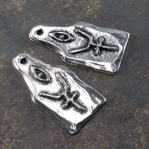 Mercury Alchemy Symbol Eye & Cross Charms, Handcrafted Jewelry Making ...