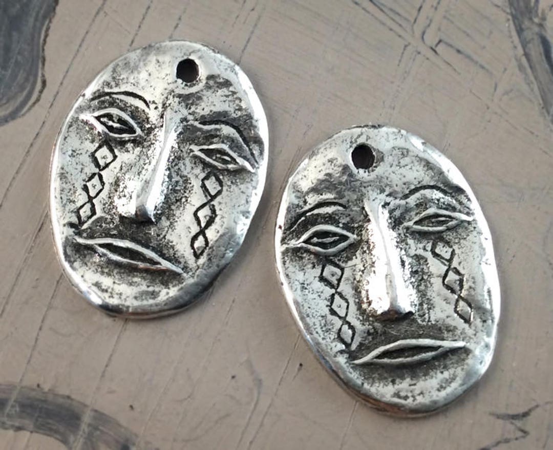Handcrafted Face Mask Charms, Primitive Handcrafted Handmade Artisan ...