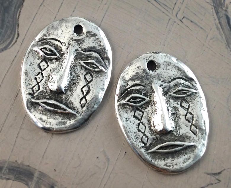 Handcrafted Face Mask Charms Primitive Handcrafted Handmade - Etsy