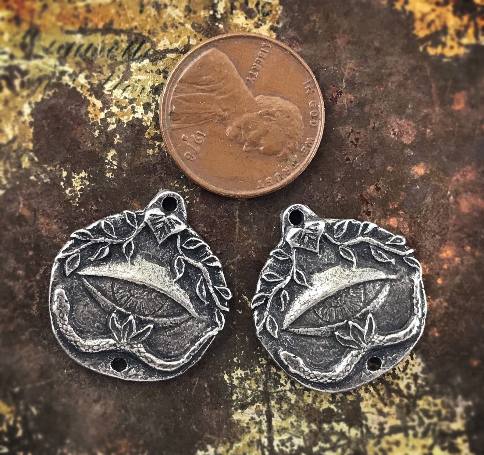 Eye Vine & Snake Mystical Connector Charms 22mm Handcrafted | Etsy