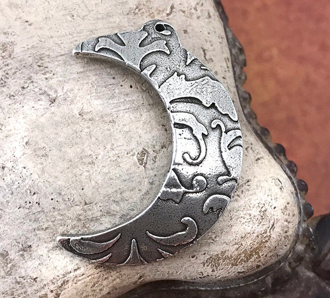 Polished Crescent Moon Pendant, Artisan Handcrafted Jewellery Design ...