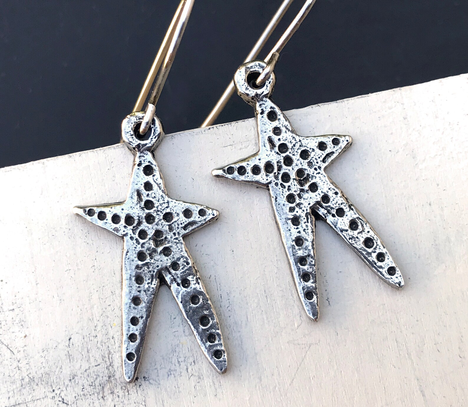 Star Dangle Earrings Handmade Celestial Dangles for Women - Etsy
