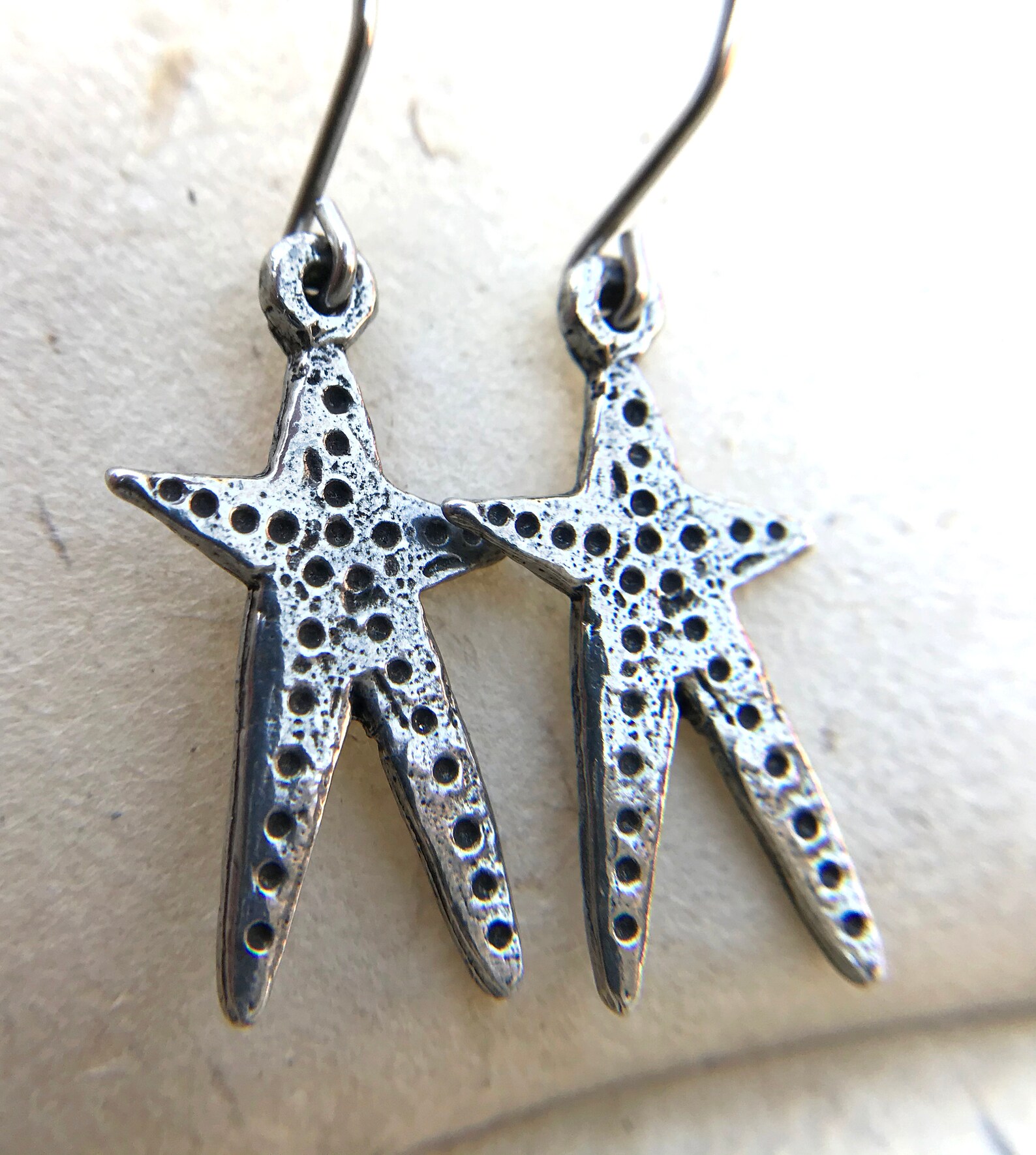 Star Dangle Earrings Handmade Celestial Dangles for Women - Etsy