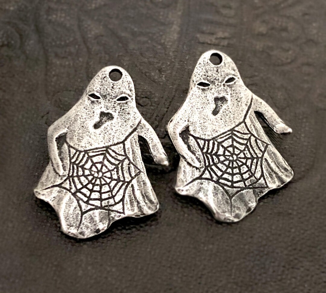Artisan Designed Ghost Charms for Earrings and Necklaces, Uniquely ...