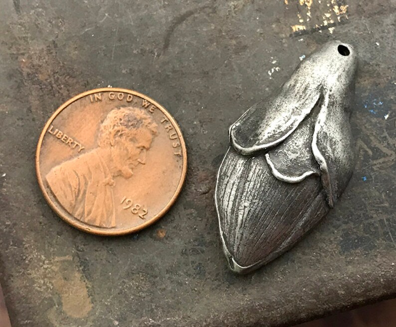 Flower Bud Pendant, Handcrafted Handmade Jewelry Making Components ...