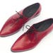 Red Oxfords Women Shoes, Stylish Flat Comfortable Leather Shoes ...