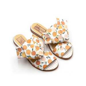 Orange Sandals Women, Slip on Sandals, Flat Sandals Women, Designer ...