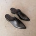 Womens Leather Mules Size 12, Black Leather Mules Size 11 1/2, Leather ...
