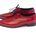 Red Oxfords Women Shoes Stylish Flat Comfortable Leather - Etsy