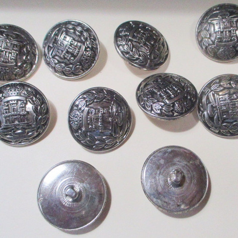 Silver Tone Buttons - Etsy