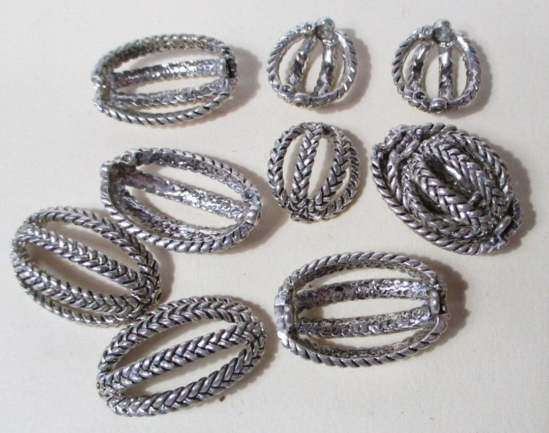 Silver Bead Cages for Jewelry Design - Etsy
