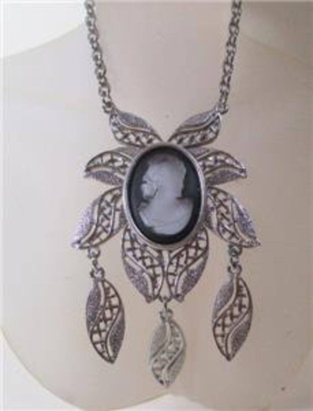 Very Nice Frosted Cameo Pendant Necklace - Etsy