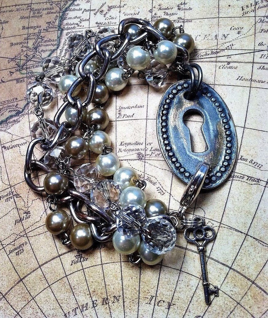 Key Lock Bracelet - Etsy