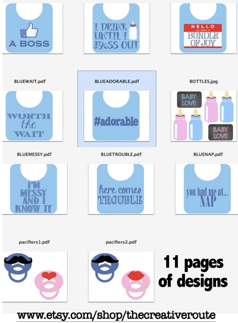 Baby Shower Photo Booth Props Printable Large 12 Page PDF DIY - Etsy