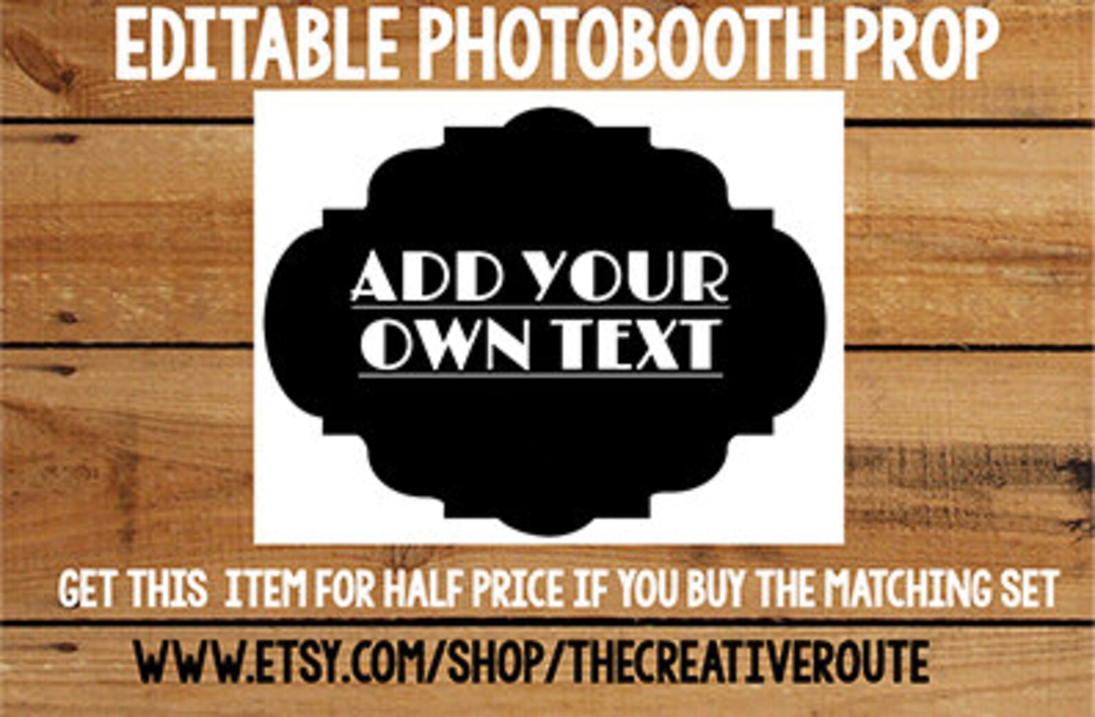 Editable Add YOUR OWN TEXT Photo Booth Prop for Wedding | Etsy