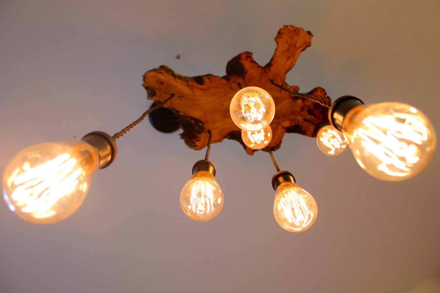 Small Live Edge Slab Light Fixture. Rustic Wood Chandelier - Etsy