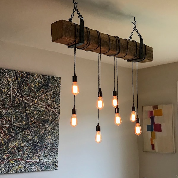 Rustic Light Fixture - Etsy