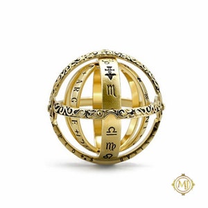 Armillary Ring Astronomical Sphere Ring Gold Horoscope Ring | Etsy