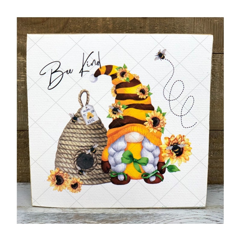 Wood Block Bee Sign - Etsy