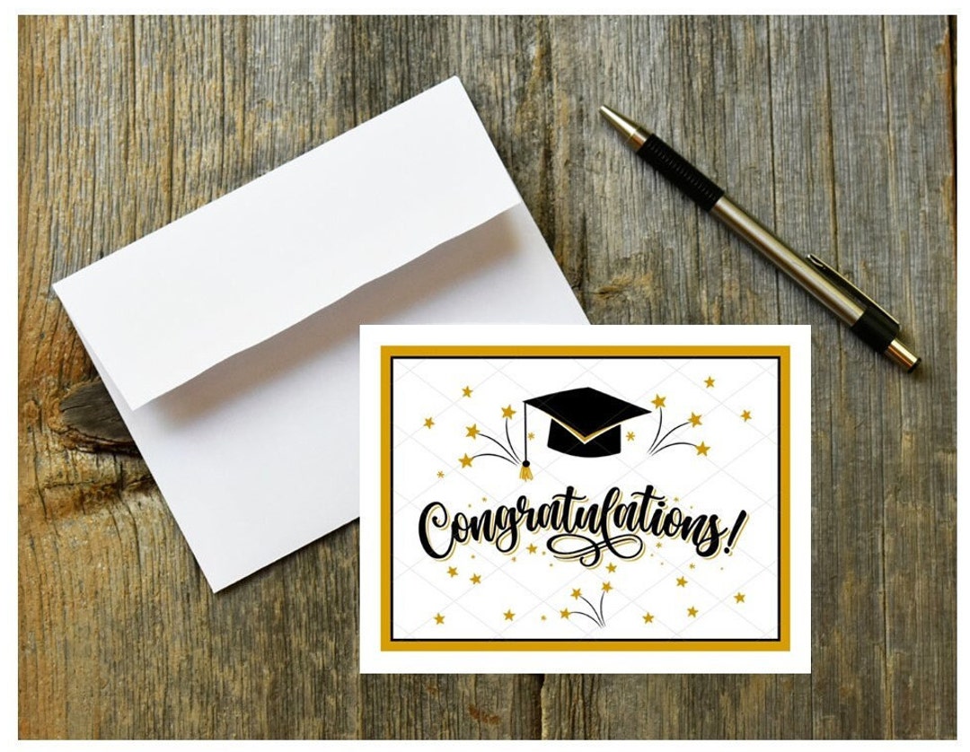 Graduation Greeting Card-graduation Cap / Congratulation - -A2 Size ...