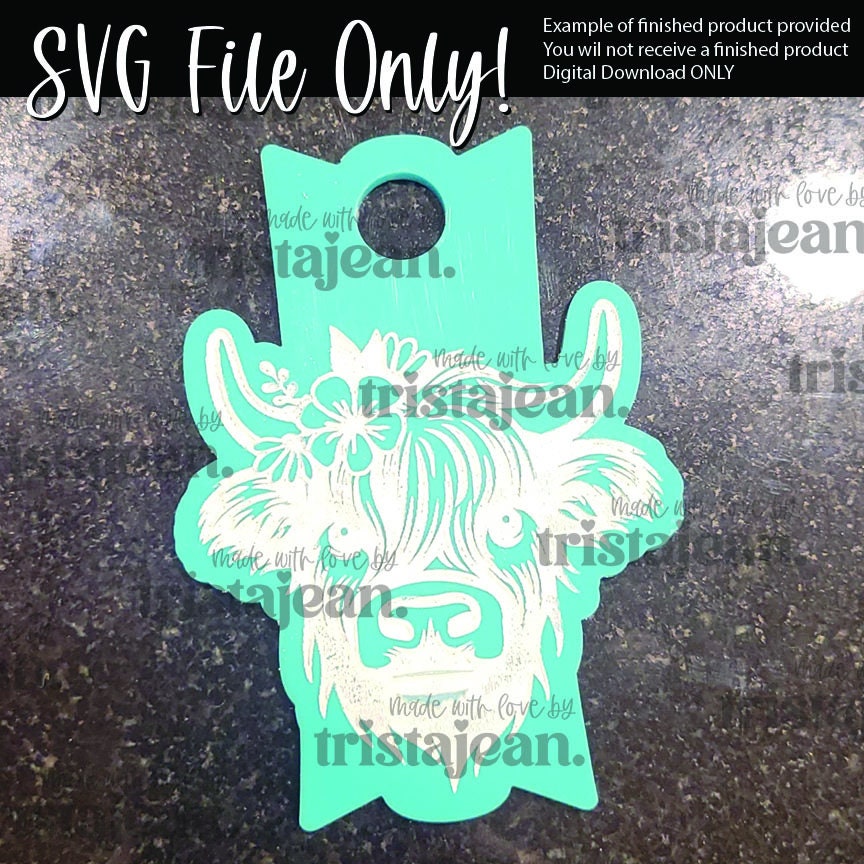 Highland Cow Stanley Quencher H2.0 Topper SVG FILE ONLY - Etsy