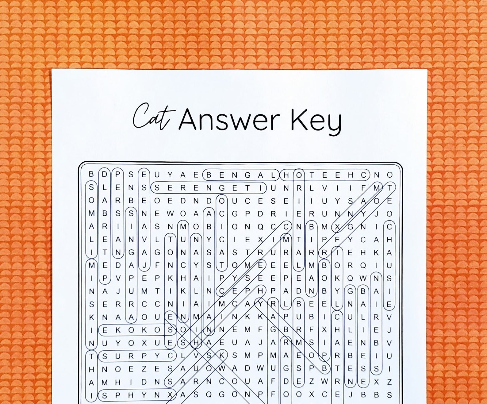 Cat Printable Word Search | Animal Word Puzzle Party Game | Brain ...
