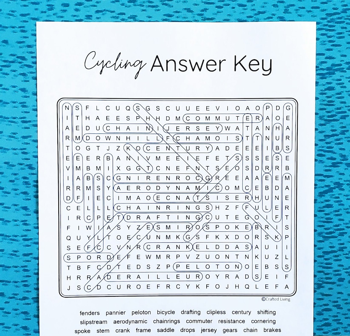 Cycling Printable Word Search | Sports Word Puzzle Party Game | Brain ...
