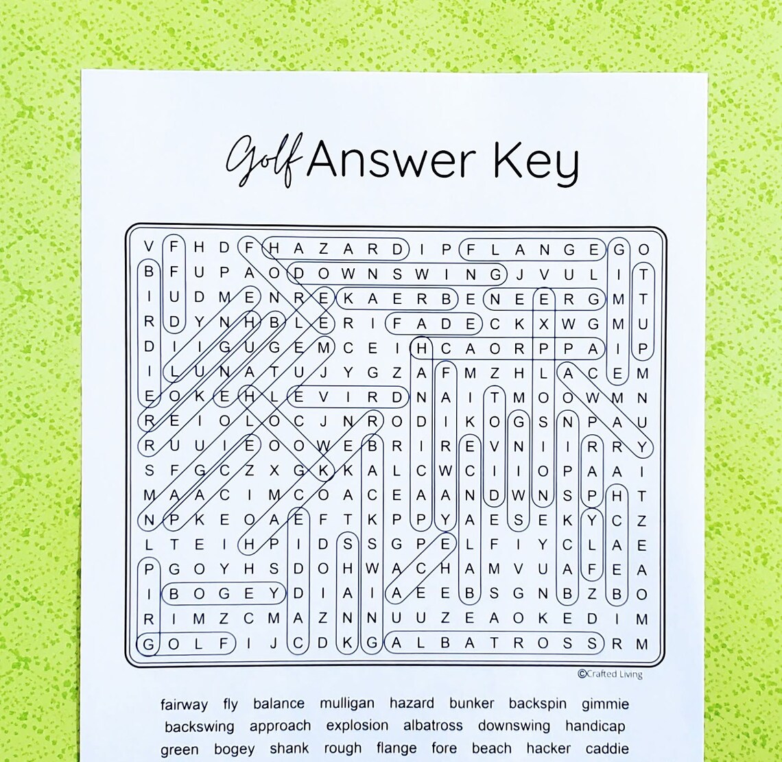 Golf Printable Word Search | Sports Word Puzzle Party Game | Brain ...