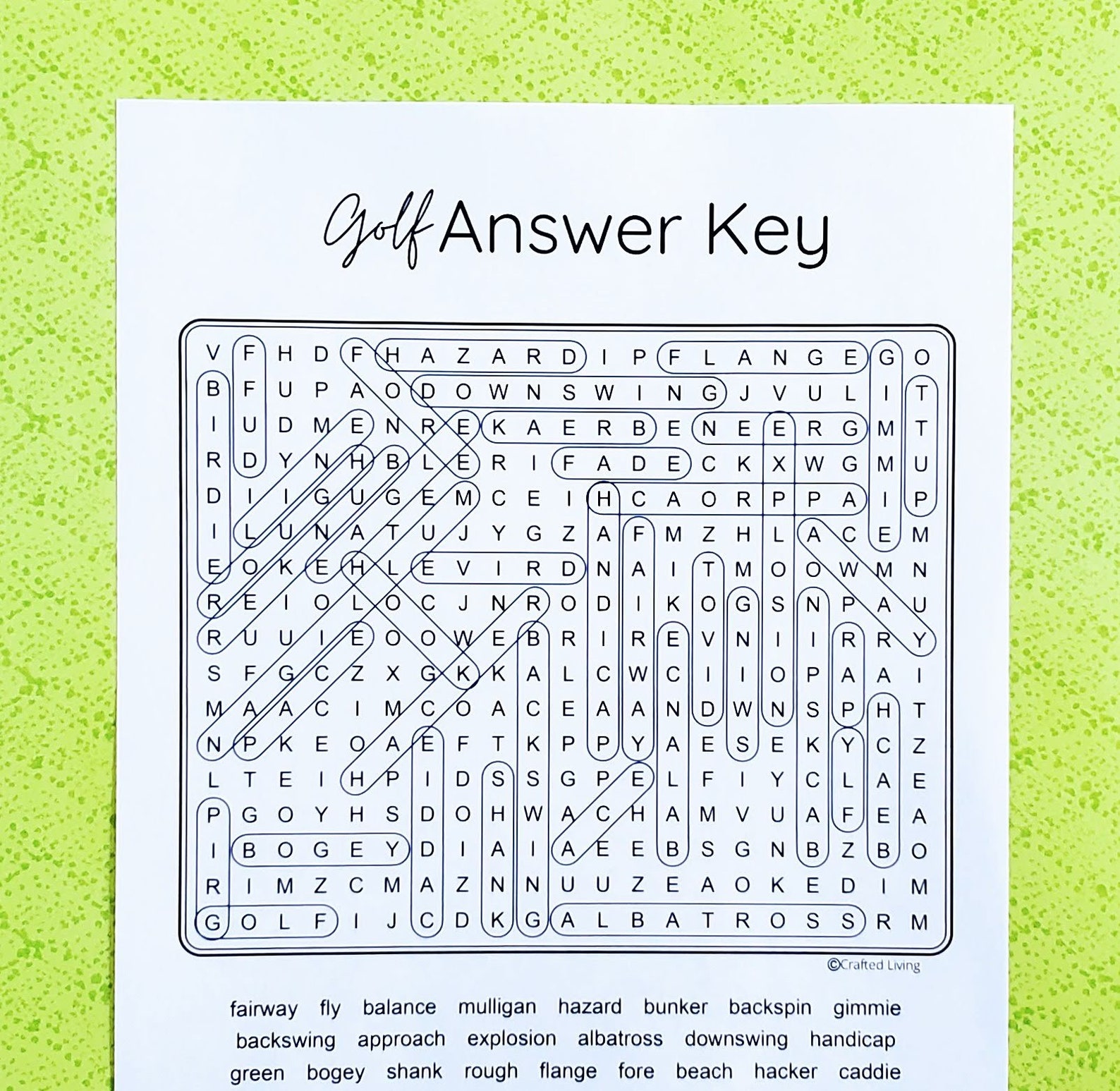 Golf Printable Word Search | Sports Word Puzzle Party Game | Brain ...